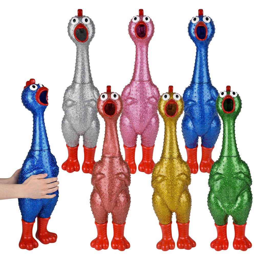Kindness and Joy Toys | Giant Sparkle Rubber Chicken - 24"